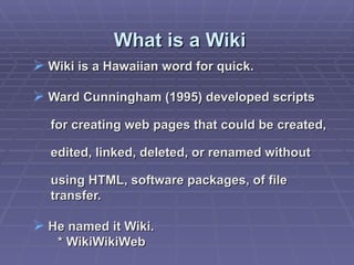 What is Wiki | PPT