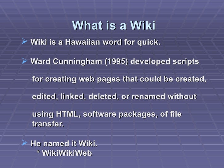 What is Wiki
