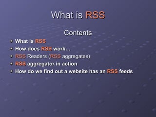 What Is RSS | PPT