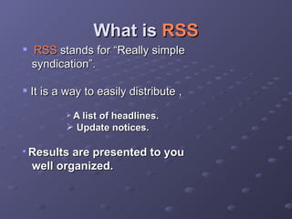 What Is RSS | PPT