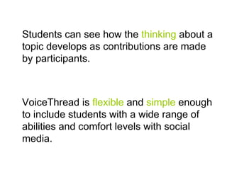 VoiceThread final presentation | PPT