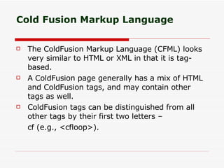cold fusion ppt | PPT | Web Development | Internet