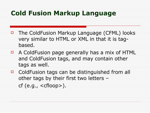 cold fusion ppt | PPT | Web Development | Internet