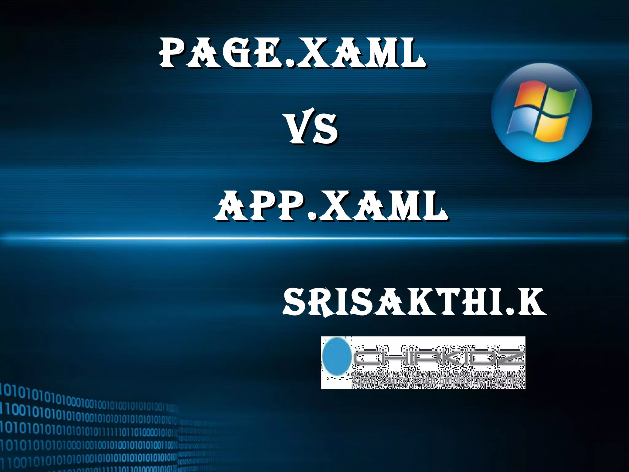 XAML pages | PPT