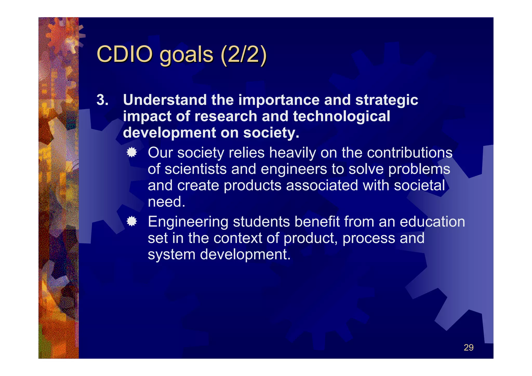 CDIO Project: Reingegnerizzare Ingegneria | PPT