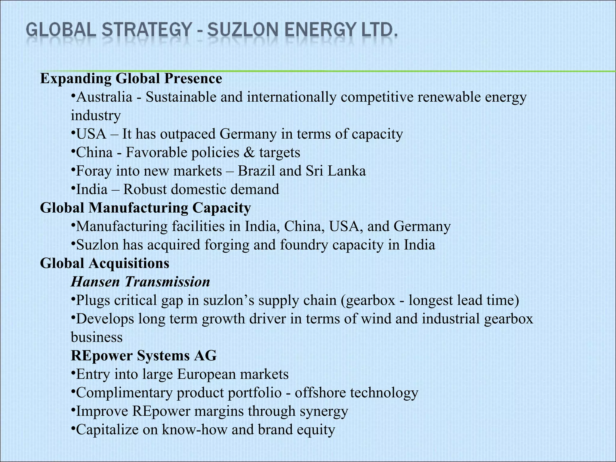 Business Strategy of Suzlon Energy Ltd. | PPT