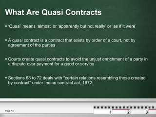 Quasi Contracts - Business Law | PPT