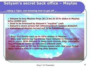 Satyam Scandal - Satyam Saga | PPT