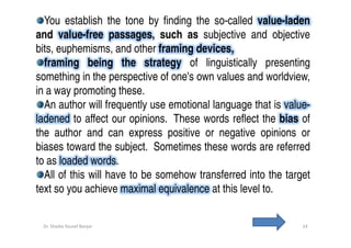 Levels of Translating, by Dr. Shadia Yousef Banjar | PDF