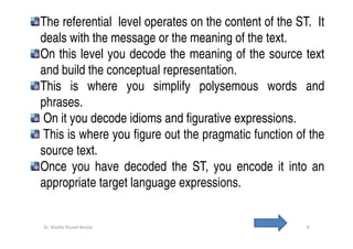 Levels of Translating, by Dr. Shadia Yousef Banjar | PDF