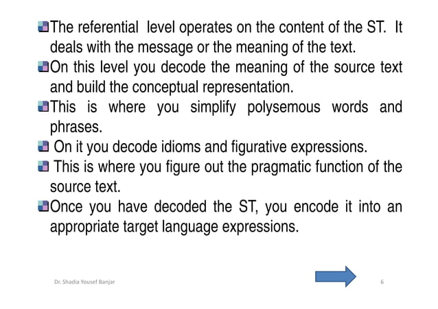 Levels of Translating, by Dr. Shadia Yousef Banjar | PDF | Programming ...