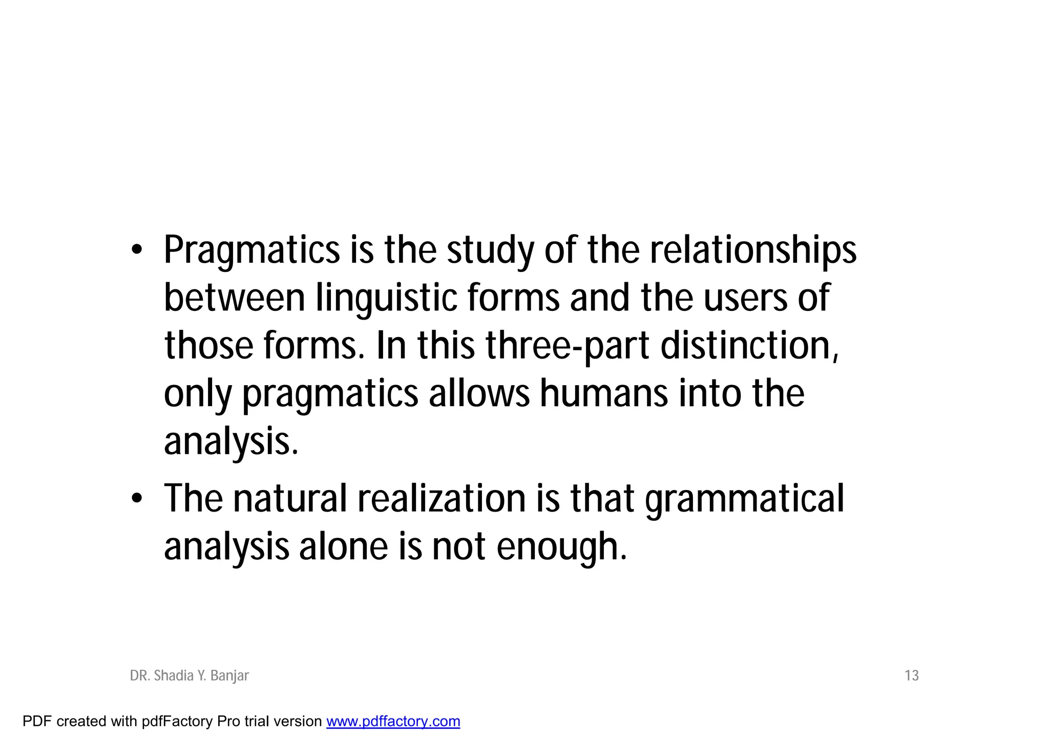 Pragmatics: Introduction | PDF