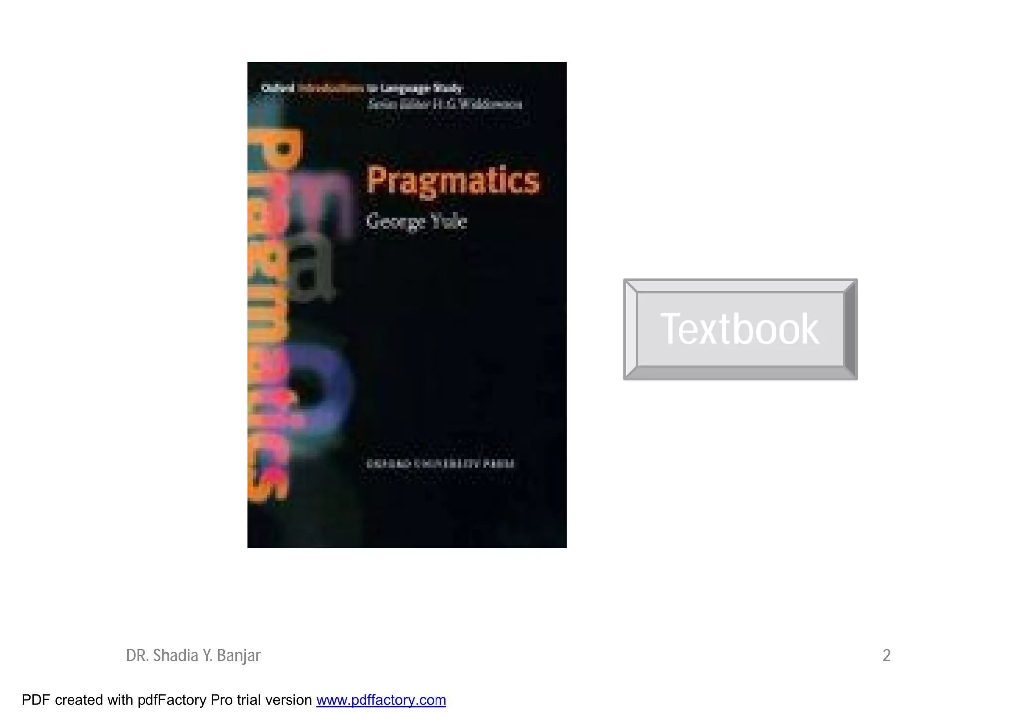 Pragmatics: Introduction | PDF