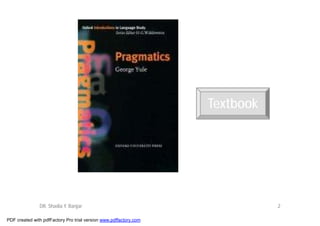 Pragmatics: Introduction | PDF