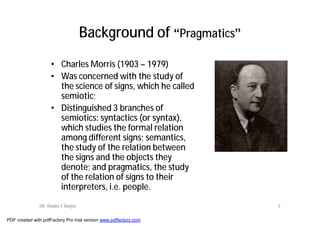 Pragmatics: Introduction | PPT