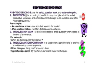 PUNCTUATION MARKS, by Dr. Shadia Y. Banjar | PDF