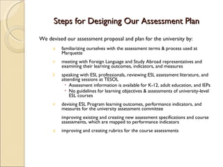 TESOL 2010: Assessing Academic Bridge Courses PowerPoint Presentation | PPT