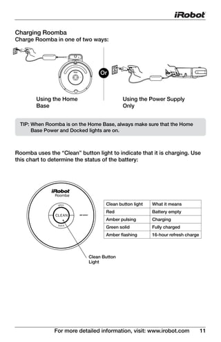 C:\Documents And Settings\Czhang\Desktop\Roomba 500 Series Manual | PDF ...
