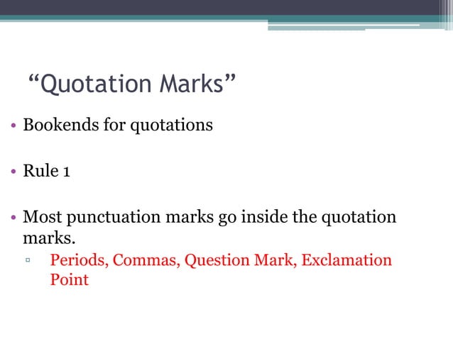 Punctuation - Quotation Marks | PPTX