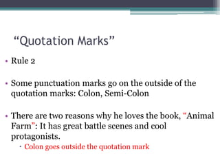 Punctuation - Quotation Marks | PPTX