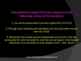 PERSECUTED FOR FAITH | PPT