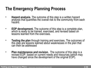 Testing Emergency Plans | PPT
