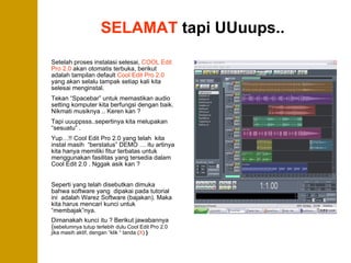 Tutorial Instalasi Cool Edit 2.0 | PPT