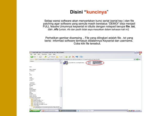Tutorial Instalasi Cool Edit 2.0 | PPT
