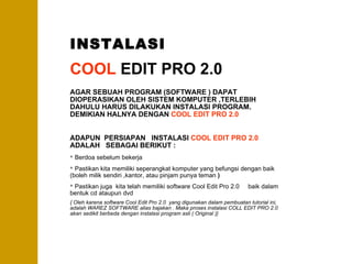 Tutorial Instalasi Cool Edit 2.0 | PPT