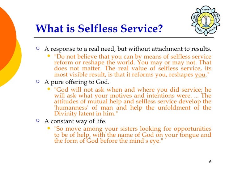 SELFLESS SERVICE