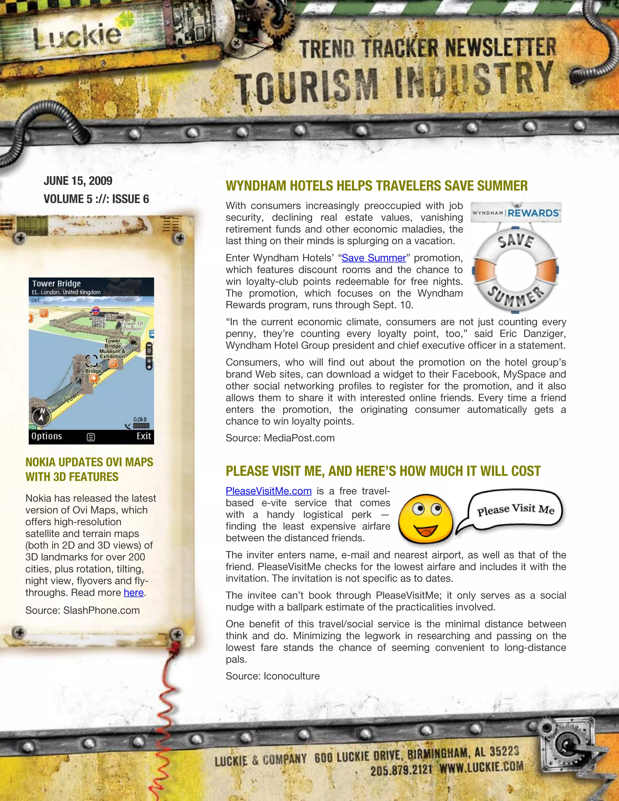 Tourism Trend Tracker June 2009 | PDF