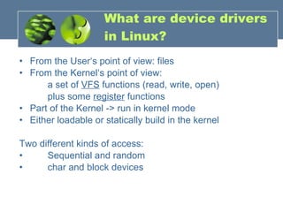 linux device driver | PPT