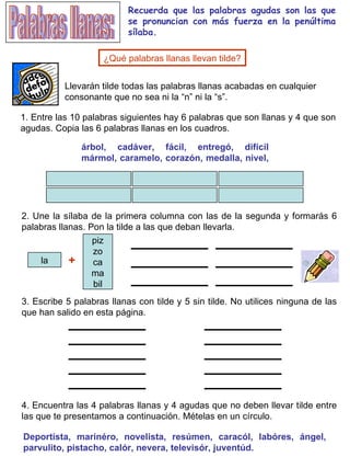 Acentuación en castellano para primaria | PPT