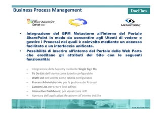 DOCFLOW - integrazione Document Management e Business Process Management nel portale SharePoint ...