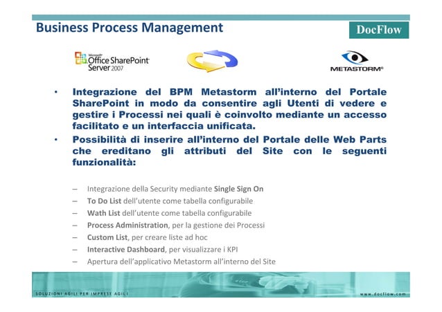DOCFLOW - integrazione Document Management e Business Process Management nel portale SharePoint ...