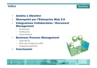 DOCFLOW - integrazione Document Management e Business Process Management nel portale SharePoint ...