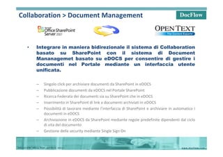 DOCFLOW - integrazione Document Management e Business Process Management nel portale SharePoint ...