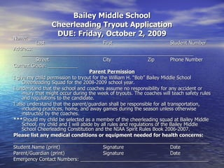 Cheer Informational Meeting Power Point | PPT