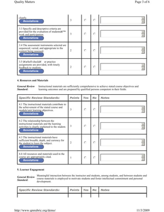 QM rubric per standard, instrument | PDF