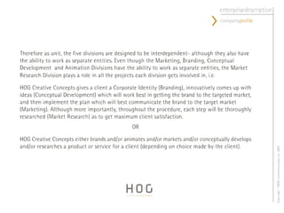 HOG Creative Concepts Company Profile | PPT
