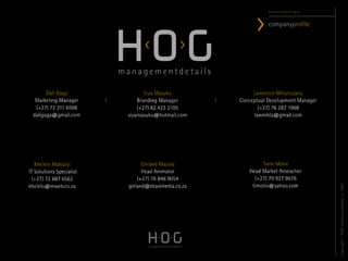 HOG Creative Concepts Company Profile | PPT