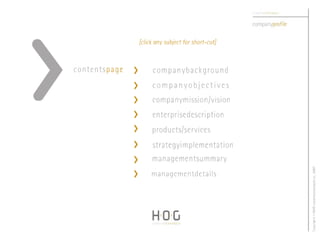 HOG Creative Concepts Company Profile | PPT