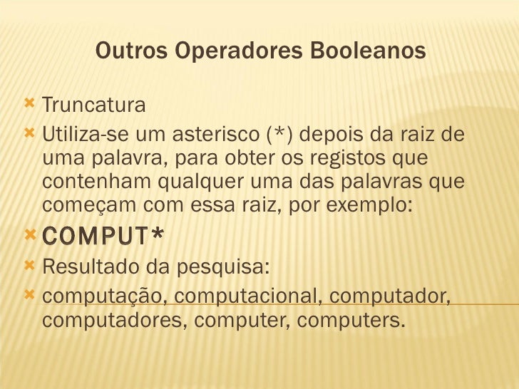 Operadores Booleanos