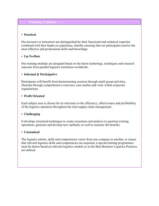 Logistics Core Competencies | PDF