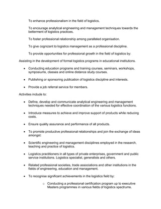Logistics Core Competencies | PDF