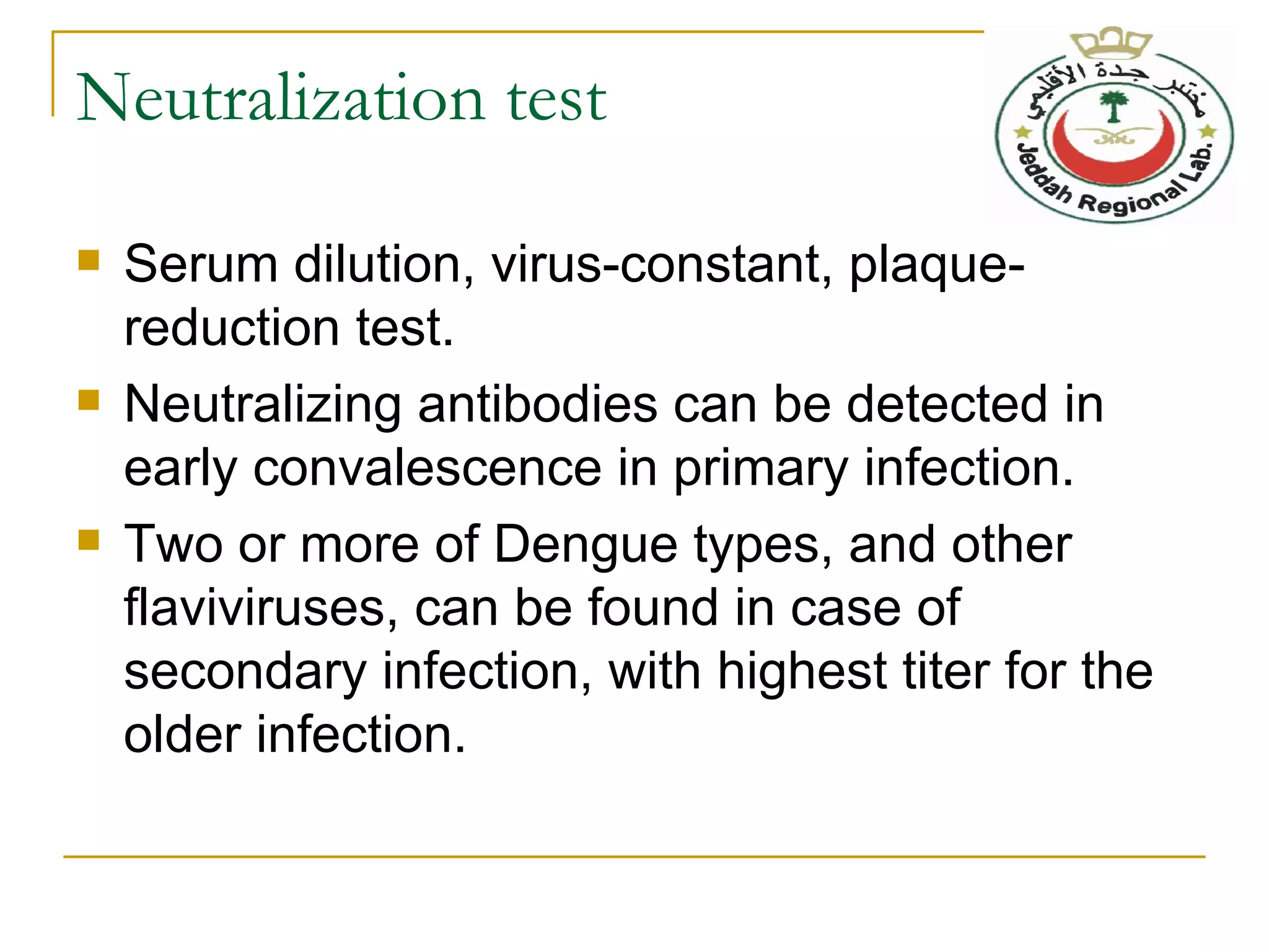 Laboratory investigation of dengue in Jeddah | PPT