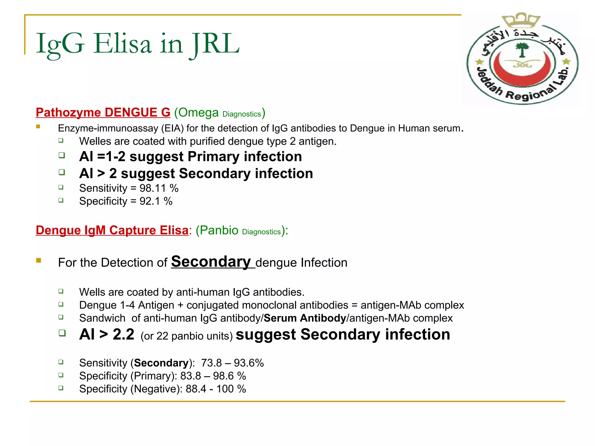 Laboratory investigation of dengue in Jeddah | PPT