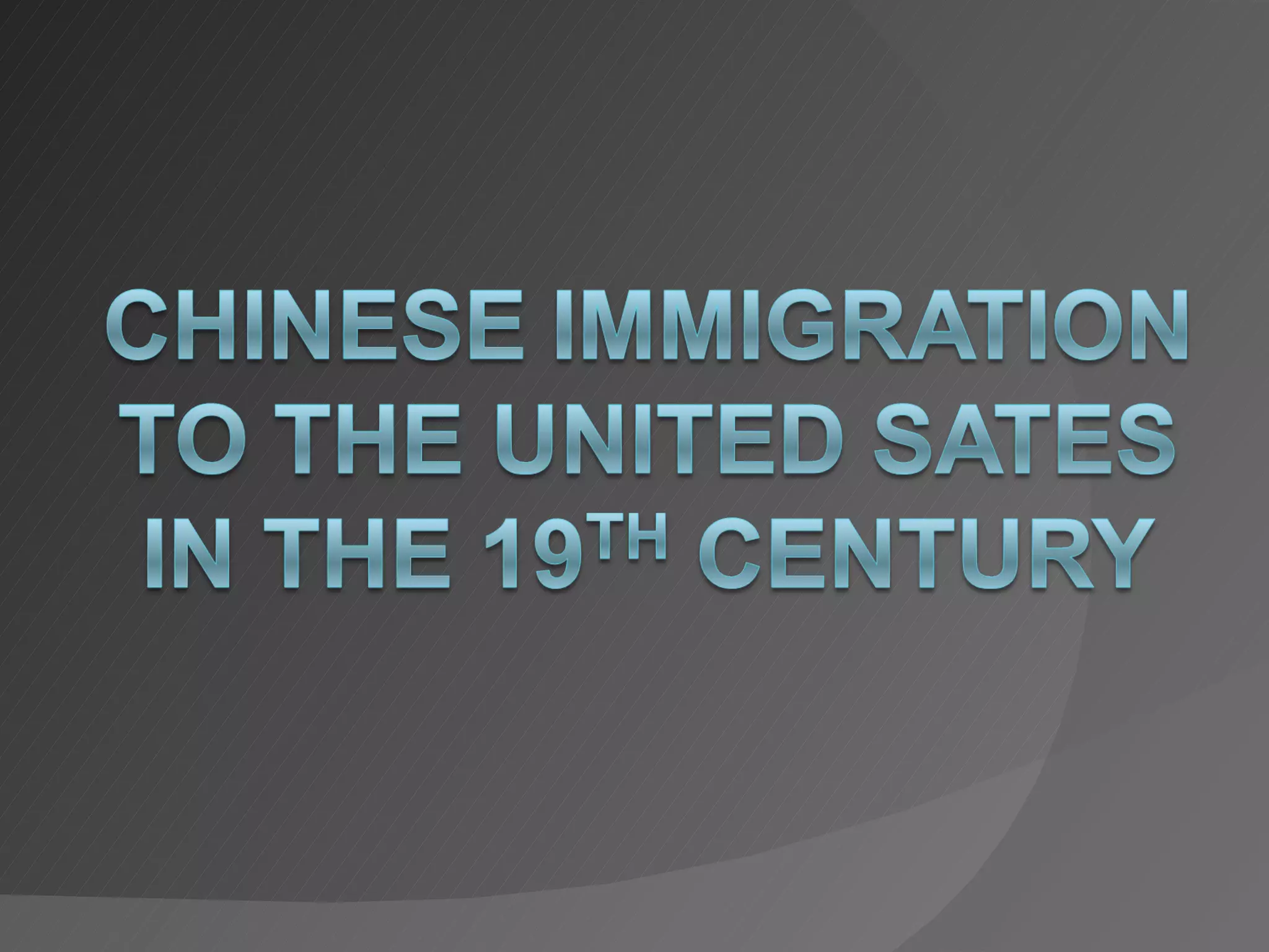 Chinese exclusion Act | PPT