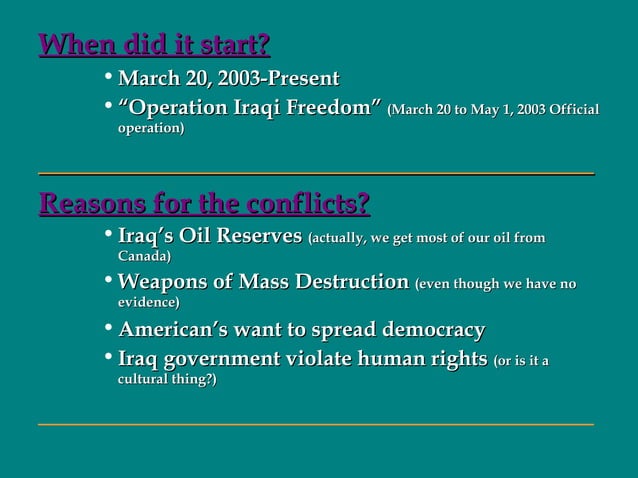 Iraq War | PPT