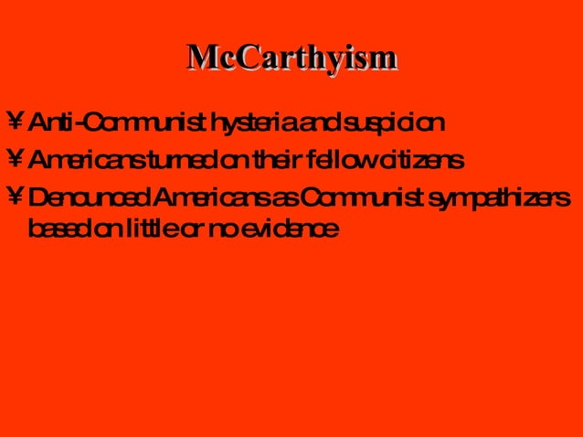 McCarthyism | PPT